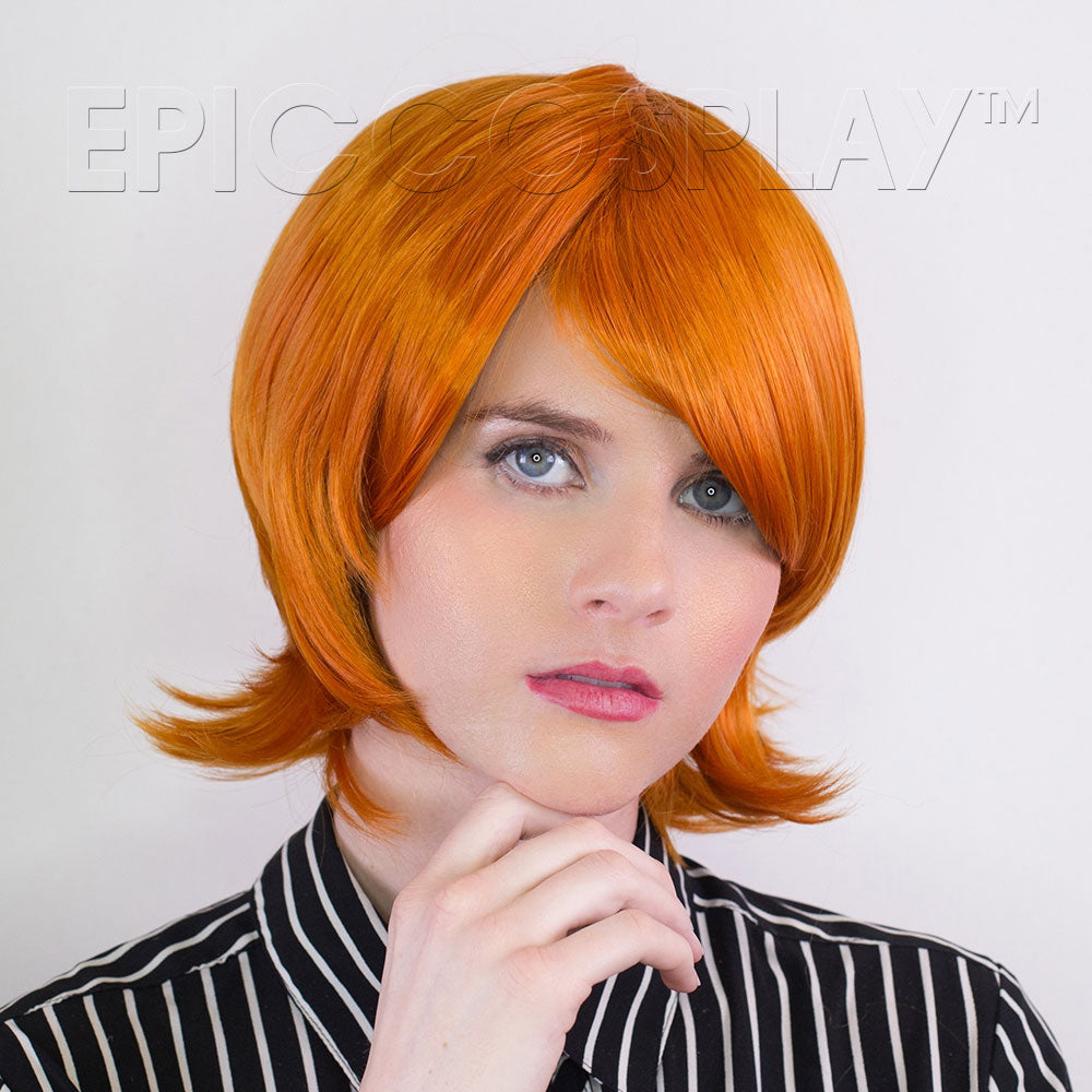 Chronos - 14 inch Autumn Orange Short Cosplay Wig