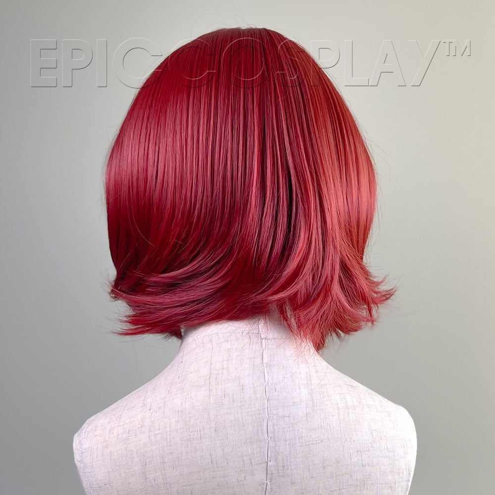 Chronos - 14 inch Dark Red Short Cosplay Wig