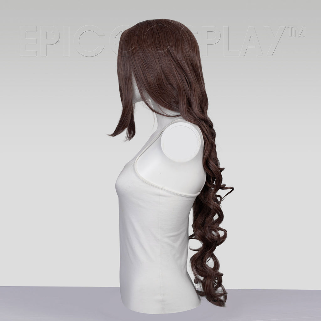 Hera - 40 inch Medium Brown Curly Extra Long Cosplay Wig