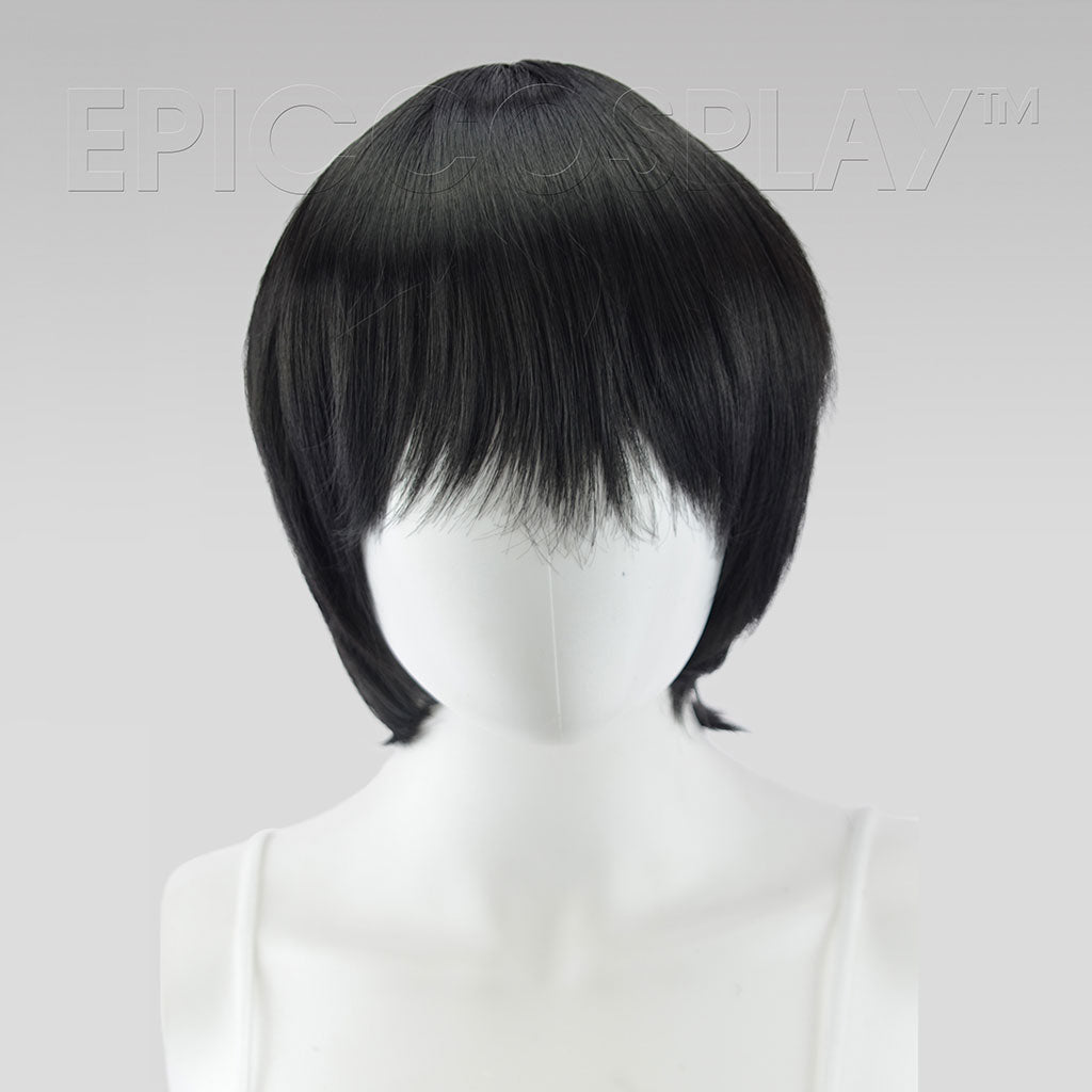 Aether - 12 inch Black Layered Short Cosplay Wig