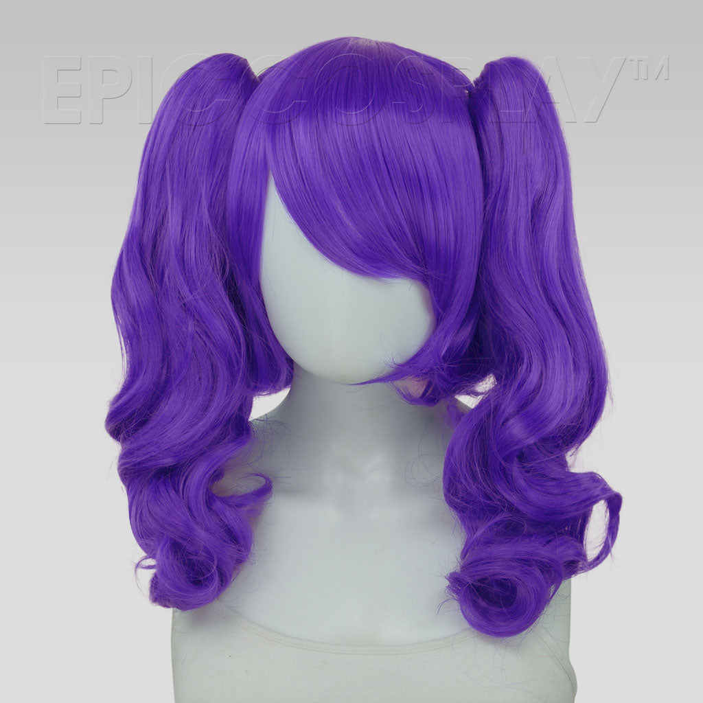 Rhea - 20 inch Lux Purple Curly Ponytail Set