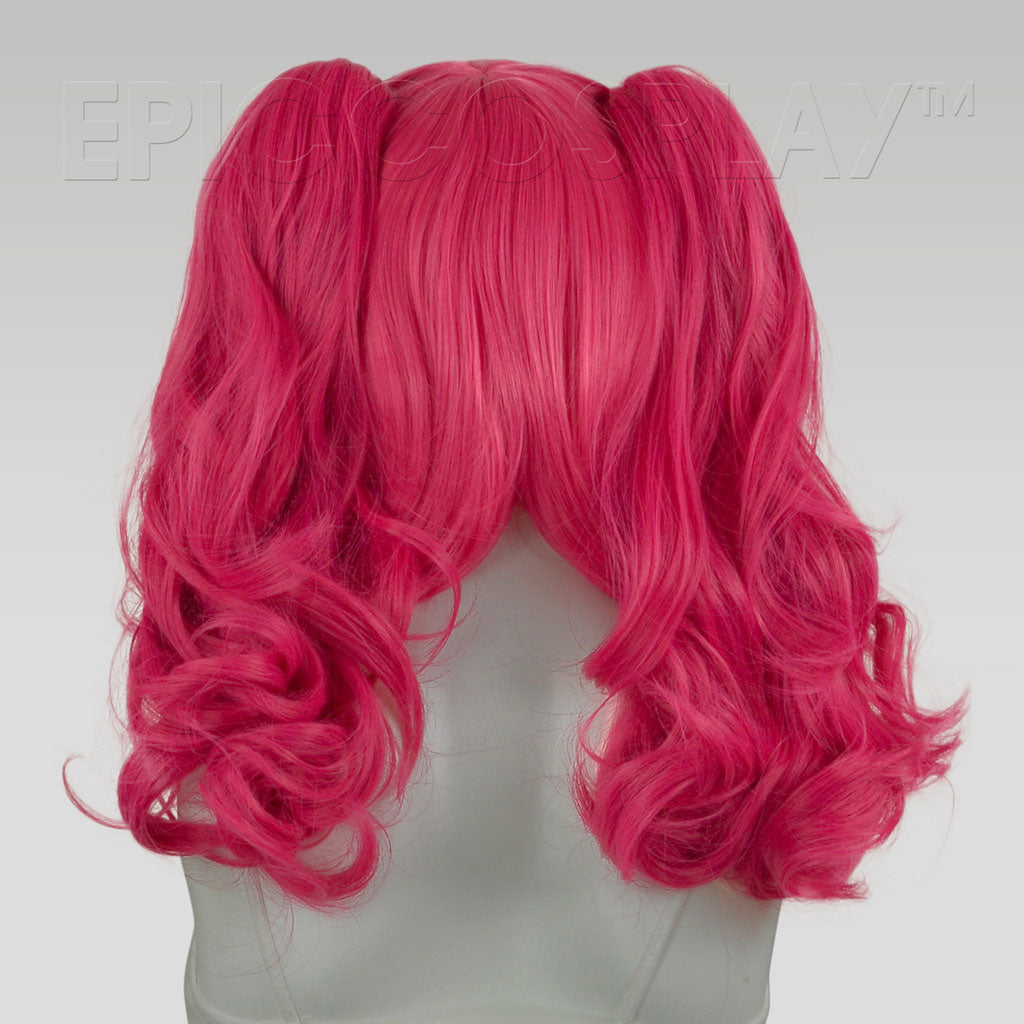 Rhea - 20 inch Raspberry Pink Curly Ponytail Set