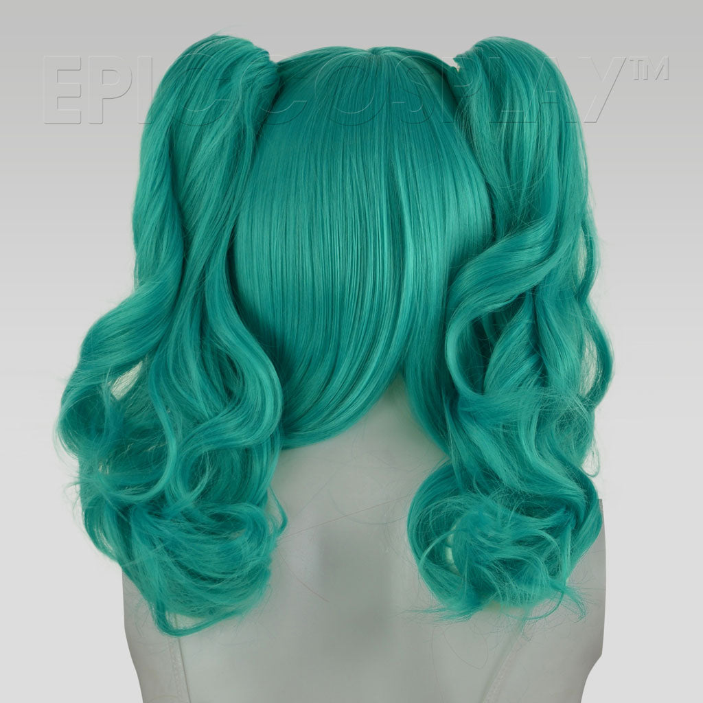 Rhea - 20 inch Vocaloid Green Curly Ponytail Set