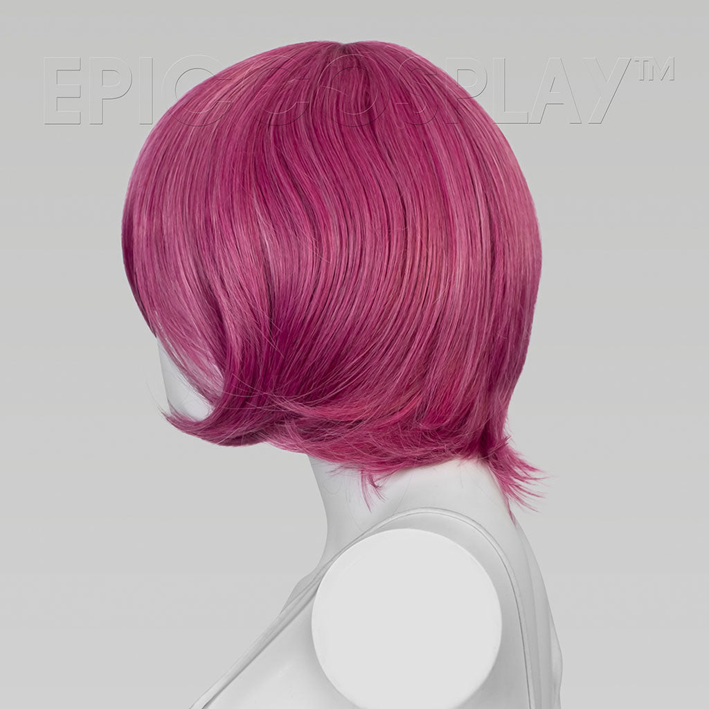 Chronos - 14 inch Raspberry Pink Mix Layered Cosplay Wig