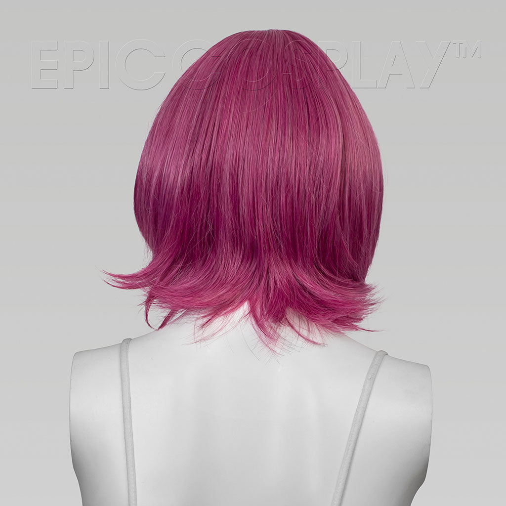 Chronos - 14 inch Raspberry Pink Mix Layered Cosplay Wig