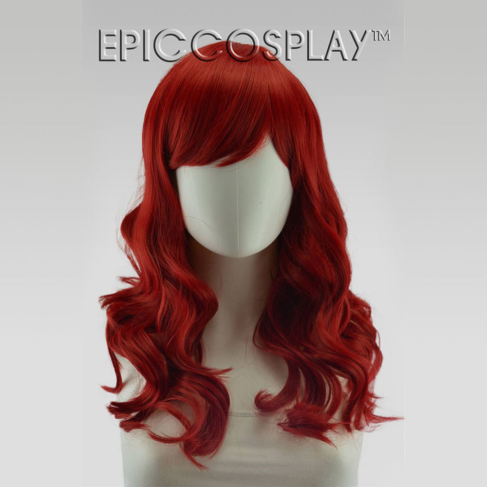 Hestia - 22 inch Dark Red Wavy Curly Cosplay Wig