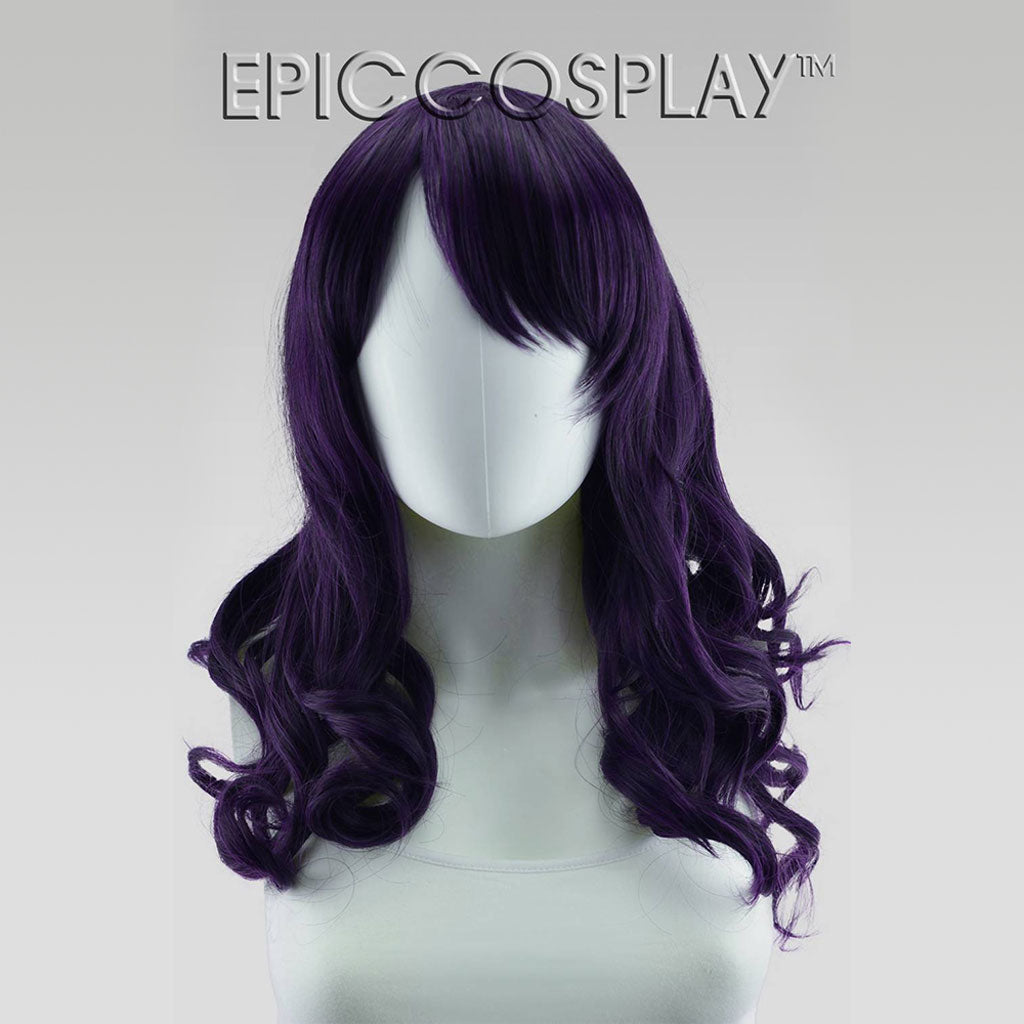 Hestia - 22 inch Purple Black Fusion Curly Wavy Cosplay Wig