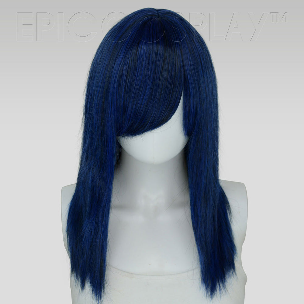 Theia - 20 inch Fusion Blue Black Medium Cosplay Wig