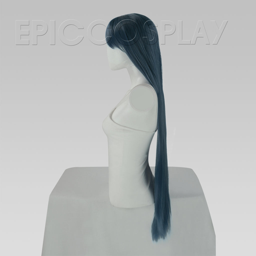Persephone - 40 inch Blue Steel Long Bang Straight Cosplay Wig