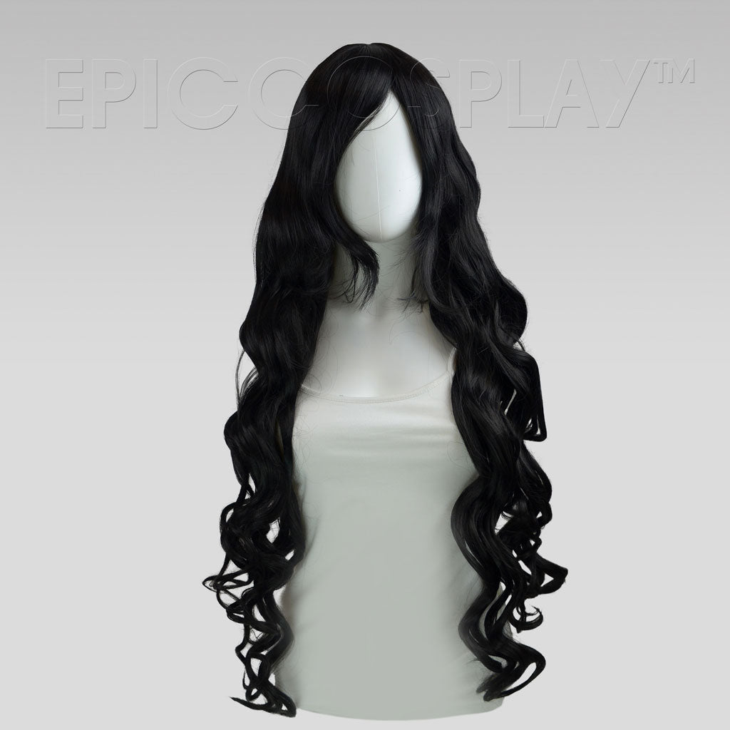 Hera - 40 inch Black Curly Extra Long Cosplay Wig