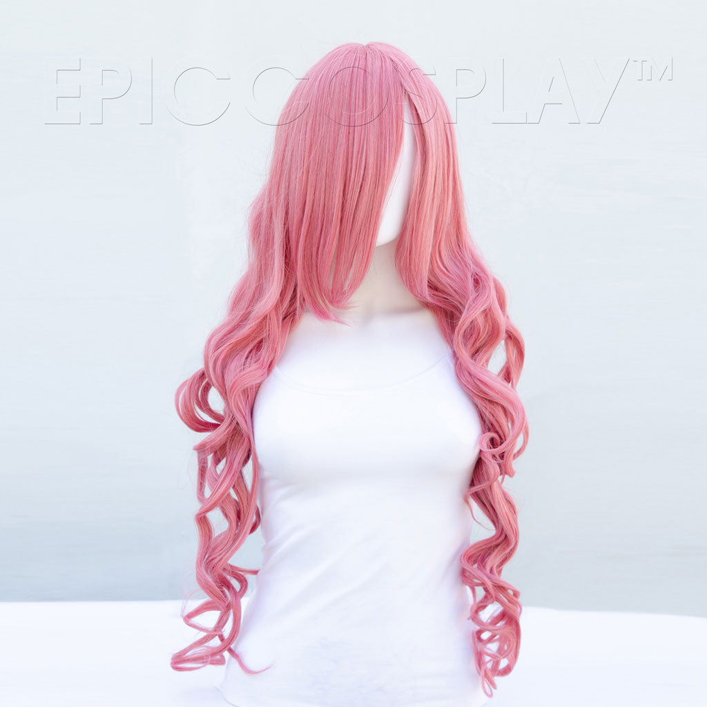 Hera - 40 inch Princess Pink Mix Curly Extra Long Cosplay Wig