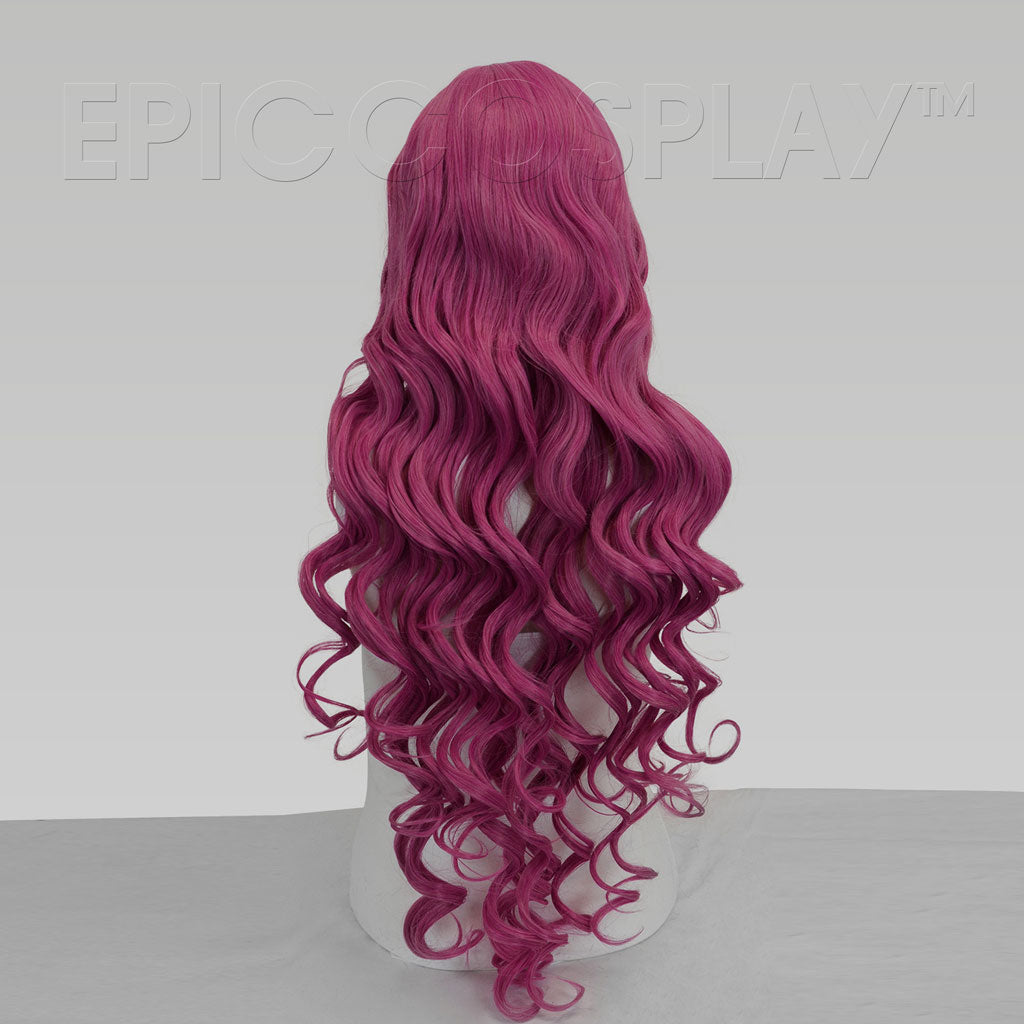 Hera - 40 inch Raspberry Pink Mix Curly Extra Long Cosplay Wig