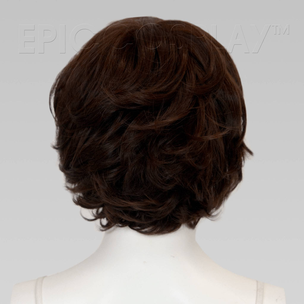 Aion - 11 inch Dark Brown Curly Short Cosplay Wig