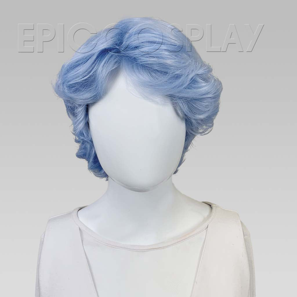 Aion - 11 inch Ice Blue Curly Short Cosplay Wig