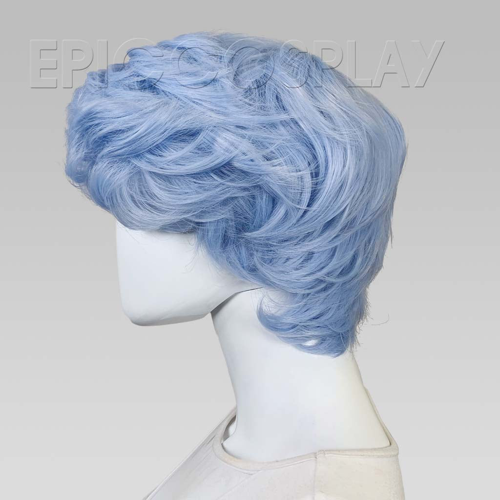 Aion - 11 inch Ice Blue Curly Short Cosplay Wig