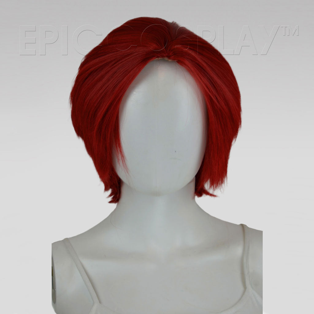 Atlas - 14 inch Dark Red Multi Part Short Cosplay Wig