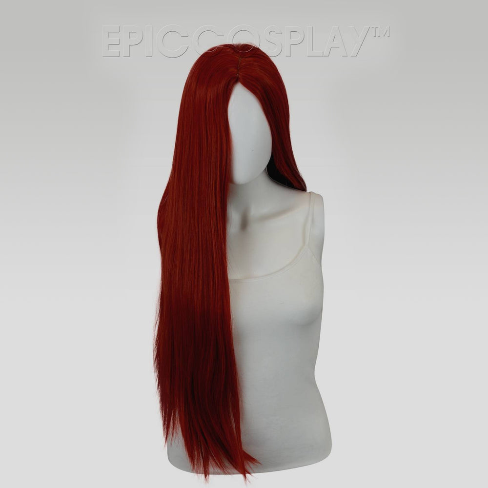Eros - 26 inch Dark Red Multi Part Skin Top Wig