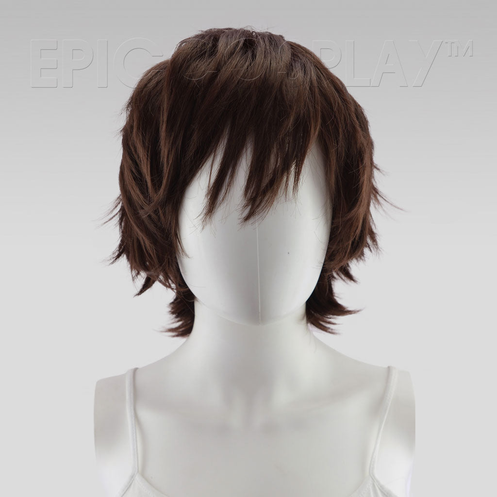 Apollo - 13 inch Spiky Layered Dark Brown Short Cosplay Wig