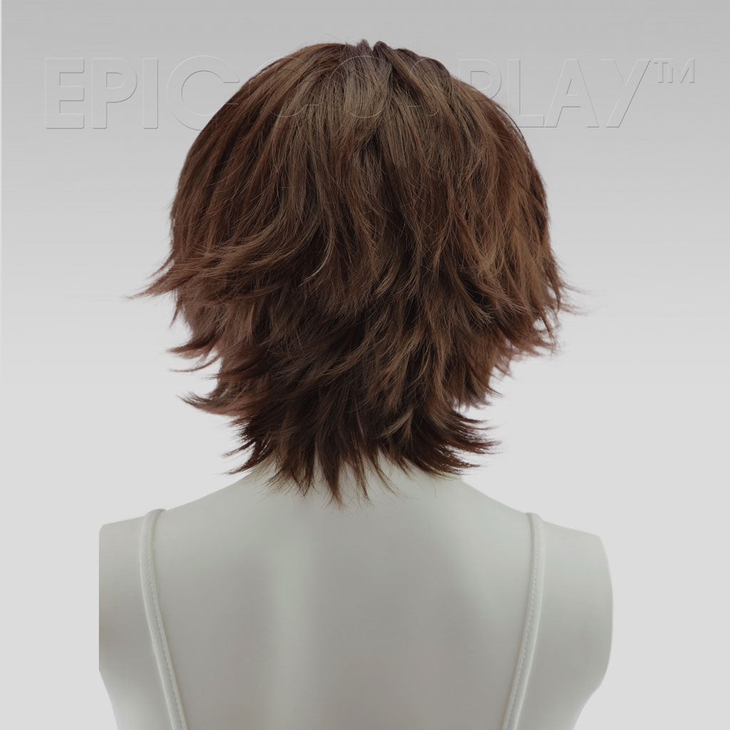 Apollo - 13 inch Spiky Layered Dark Brown Short Cosplay Wig