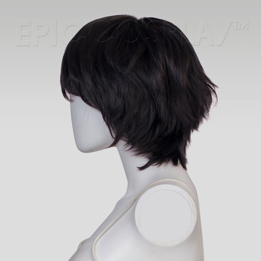 Apollo - 13 inch Black Brown Layered Short Cosplay Wig
