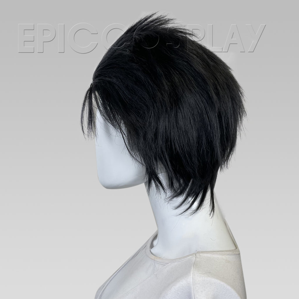 Signature - Black Slick Back Shaggy Wig
