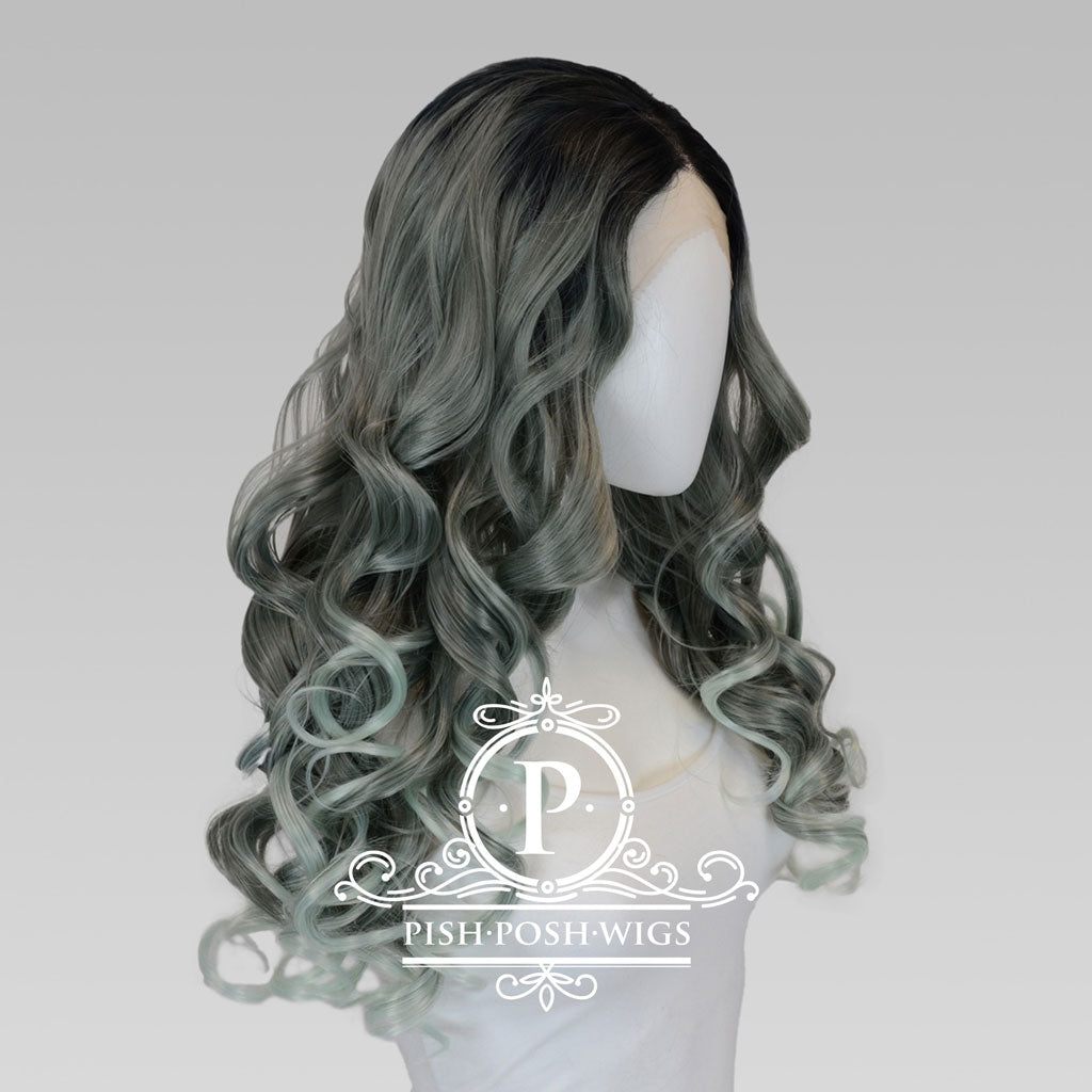 Kitty - Seafoam Jade Curly Ombre Lace Front Wig