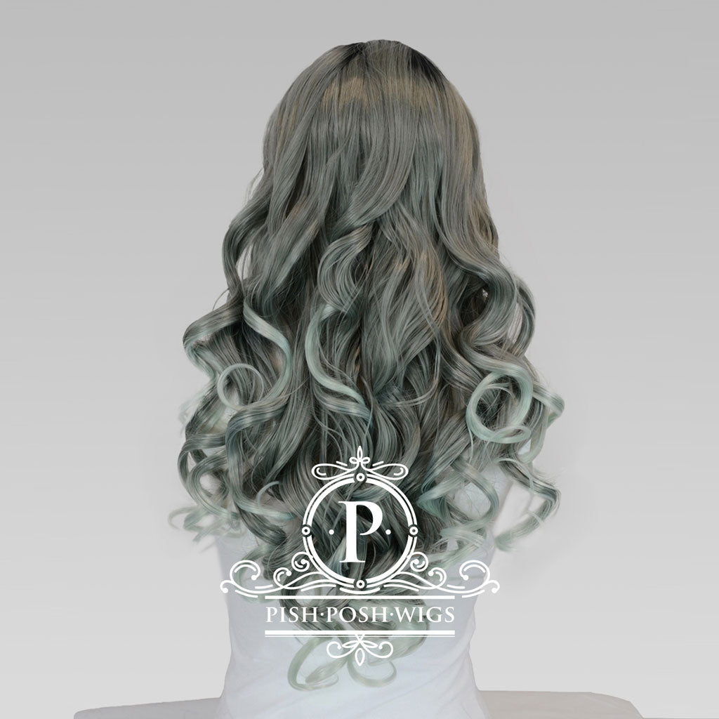 Kitty - Seafoam Jade Curly Ombre Lace Front Wig