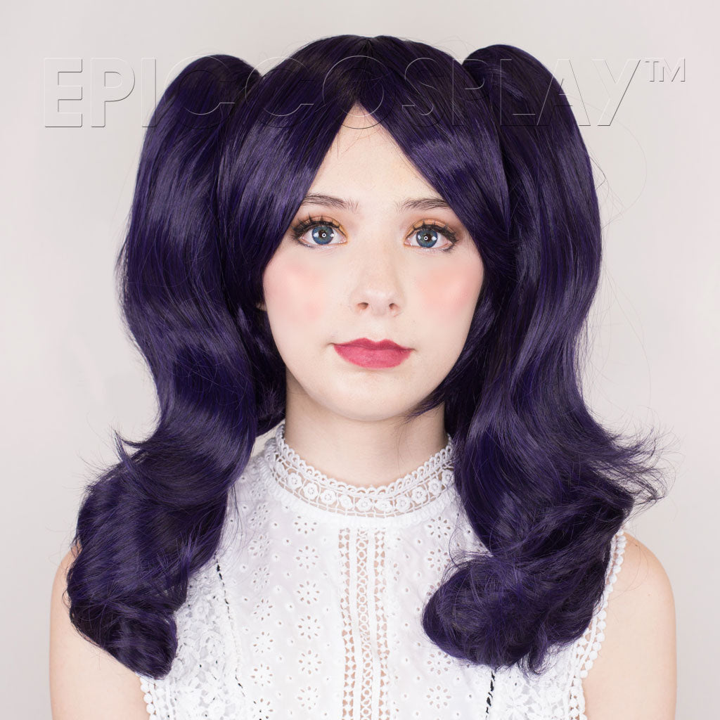 Rhea - 20 inch Purple Black Fusion Curly Ponytail Set