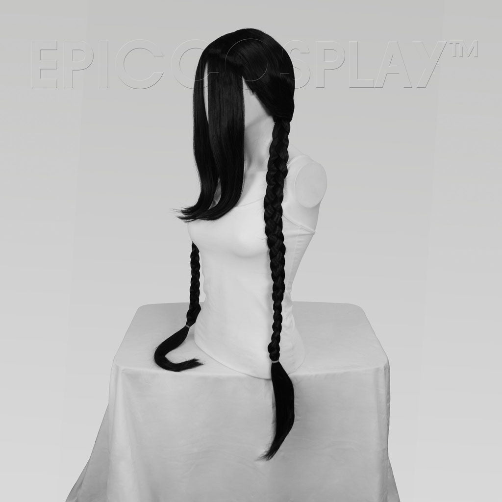 Harmonia - Black Braided Cosplay Wig
